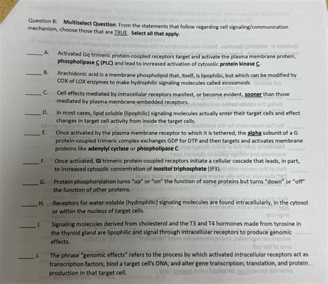Solved Question 8 Multiselect Question From The Statements