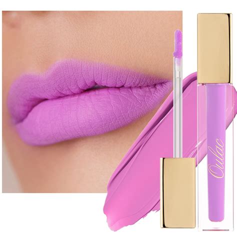 Oulac Flüssiger Matt Lila Lippenstift Lila Lippenstifte Langanhaltend