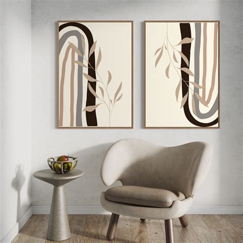 Boho Wall Art Set Boho Art Set Of 2 Prints Printable Modern Art Boho