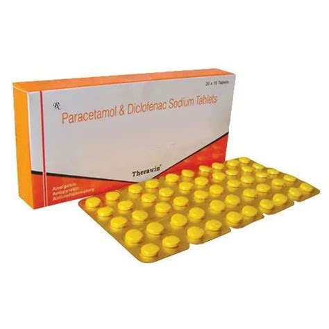 Paracetamol Diclofenac Sodium Tablets At Best Price In Ambala Therawin Formulations