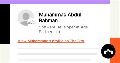Muhammad Abdul Rahman Software Developer At Age Partnership The Org