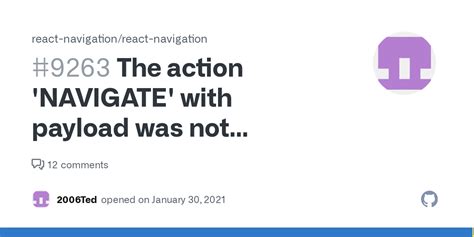The Action Navigate With Payload Was Not Handled By Any Navigator