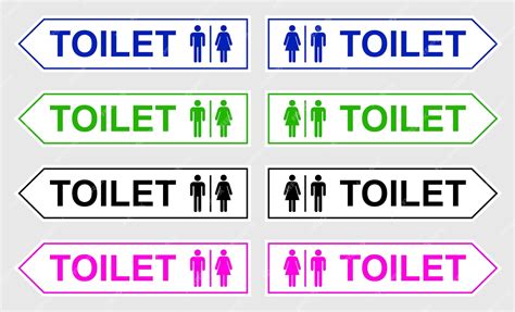 Premium Vector Set Toilet Sign Printable Public Signage Symbol Modern