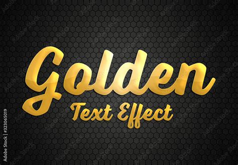 Gold Style Text Effect Mockup Stock Template Adobe Stock