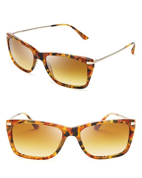 Giorgio Armani Frames Of Life Metal Side Wayfarer Sunglasses In Brown