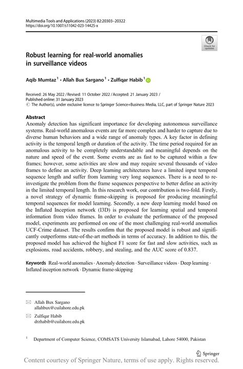 Robust Learning For Real World Anomalies In Surveillance Videos Request Pdf