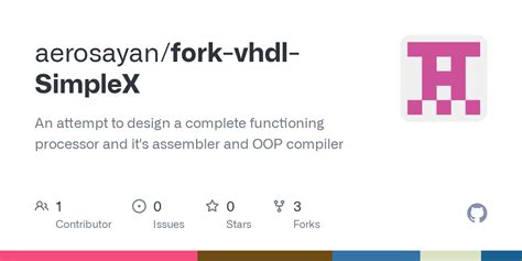 Github Aerosayanfork Vhdl Simplex An Attempt To Design A Complete Functioning Processor And