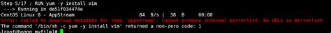 Dockerfile中 Run Yum Y Install Vim失败cannot Prepare Internal Mirrorlist No Urls In Mirrorlist 腾讯