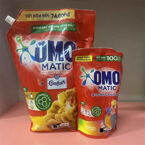 Nước Giặt Omo Matic Comfort Tinh Dầu Thơm 36kg Kèm Tặng Túi 400g Lazadavn
