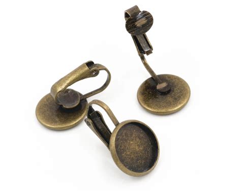 12mm 10pcs Antique Bronze Plated French Lever Back Earrings Blankbase