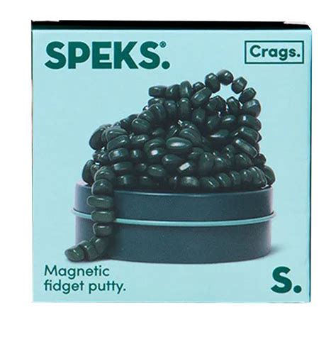 Speks Mini Crags Magnetic Fidget Putty Green Tin Jade Magnets