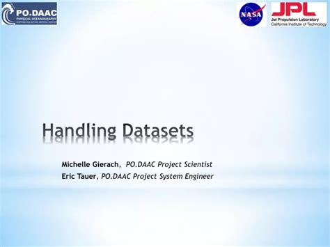 Ppt Handling Datasets Powerpoint Presentation Free Download Id2150651