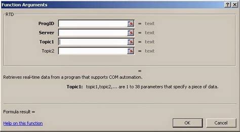 Excel Rtd Server Implementation In Cpart 1