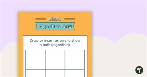 Blank Algorithm Grid Color Teach Starter