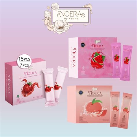 Jual Noera Collagen Drink With Birdnest And Saffron Extract Strawberry Peach Watermelon