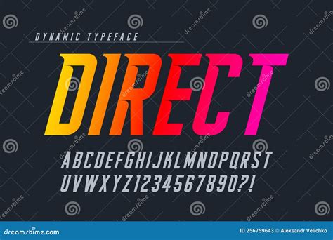 Dynamic Alphabet Design Speed Moving Original Characters Set Stock