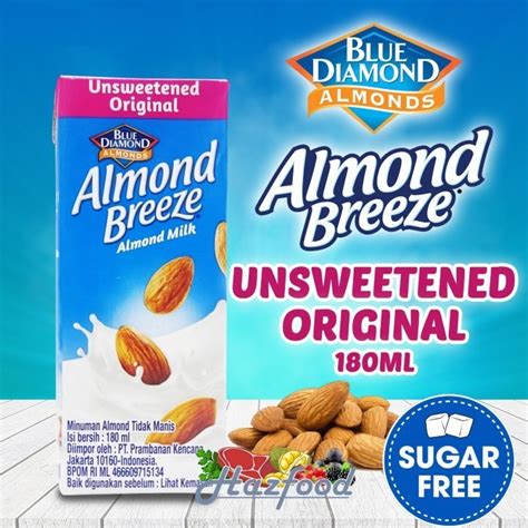 Jual Blue Diamond Almond Breeze Almond Milk Unsweetened Original 180ml