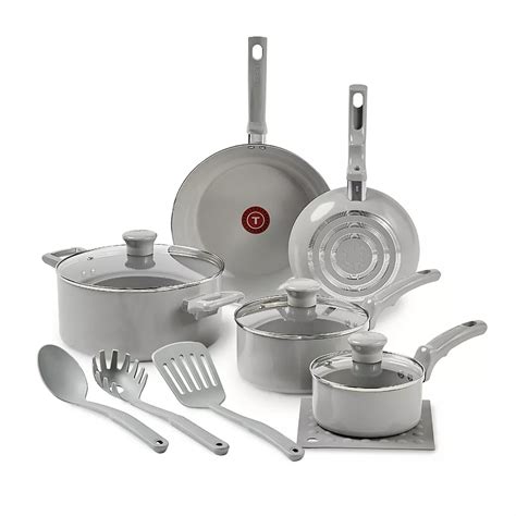 T Fal Essentials 12 Piece Non Stick Ceramic Pots And Pans Cookware Set