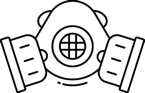 Gas Mask Outline Illustration 45492155 Vector Art At Vecteezy