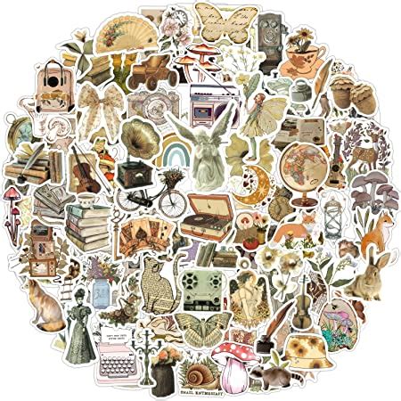 APAREAL Hexe Aufkleber 50 Stück Vintage Sticker Set für Laptop Fahrrad