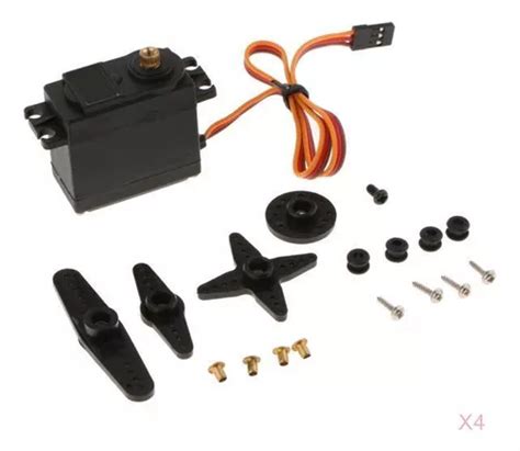 4 Piezas Servo De Engranajes Metálicos De Rotación Cuotas Sin Interés
