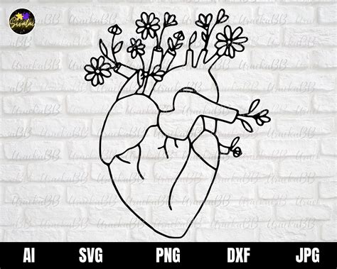 Heart Flower Tattoo Flower Heart Flower Tattoos Heart With Flowers