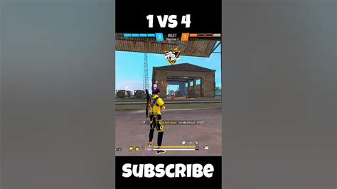 1vs4 Destroyed In Seconds 😱 Svd Hacker 1vs4 🤯 Freefire Ironicff Youtube