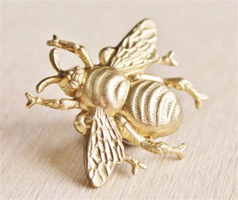 Golden Bee Tie Tackmens Tie Tackgolden Brass Bumblee Etsy Bee