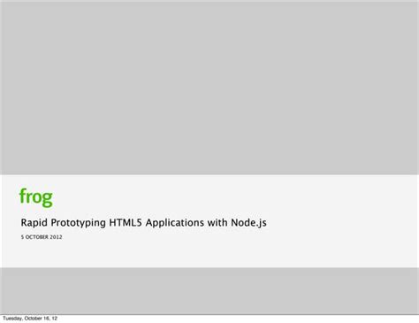 rapid prototyping html5 applications with node js