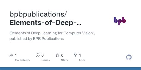 GitHub Bpbpublications Elements Of Deep Learning For Computer Vision