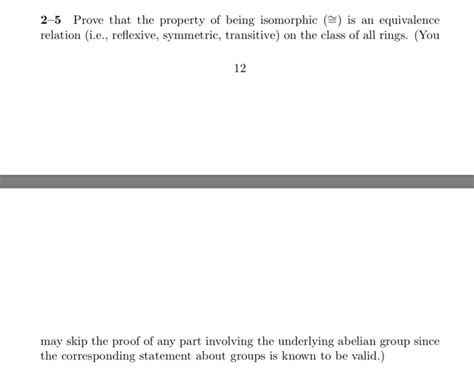 Solved 2 5 Prove That The Property Of Being Isomorphic Is
