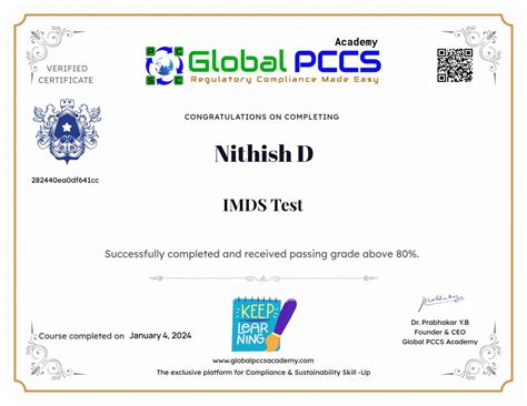 Tutor Certificate Nithish D