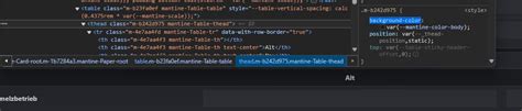 Tablethead Has Body Color As Background Color · Issue 5215