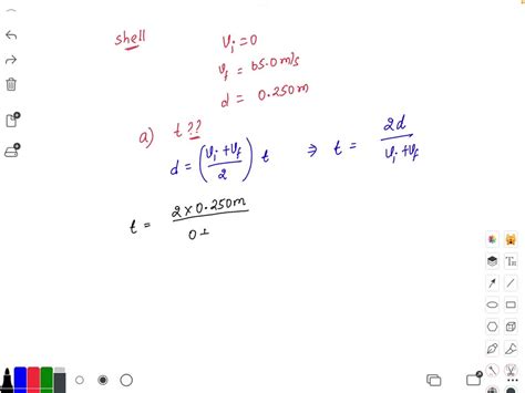 SOLVED A Fireworks Shell Is Accelerated From Rest To A Velocity Of M S Over A Distance Of