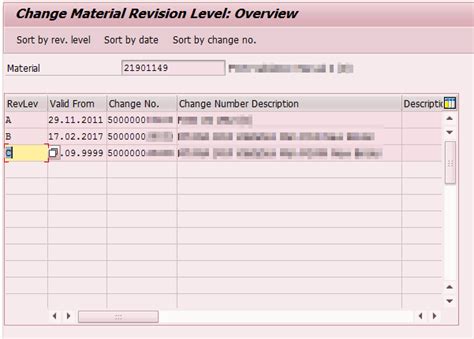 How To Delete Material Revision Level In Sap