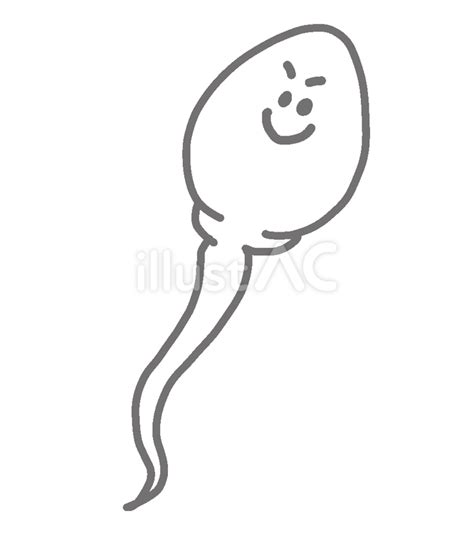 元気な精子の可愛いキャラクターイラストイラスト No 24275272｜無料イラスト・フリー素材なら「イラストac」
