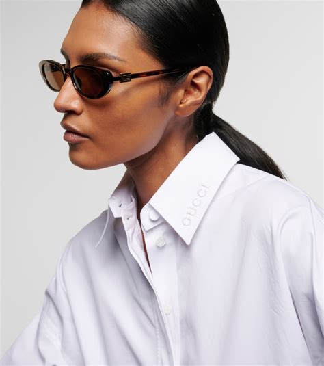 Cat Eye Sunglasses In Brown Gucci Mytheresa