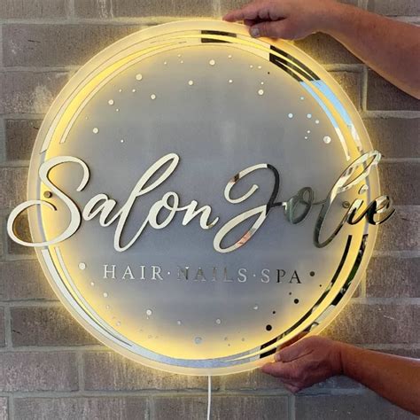 Custom Made Circle Acrylic Salon Sign Explosive Models