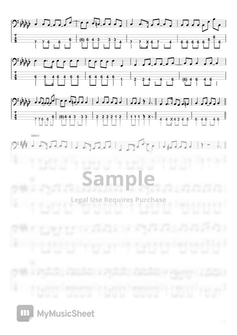 Lisa 白銀 Basstab 4strings Sheets By Swbass