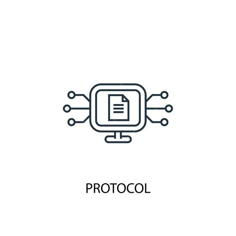 Premium Vector Protocol Concept Line Icon Simple Element Illustration Protocol Concept
