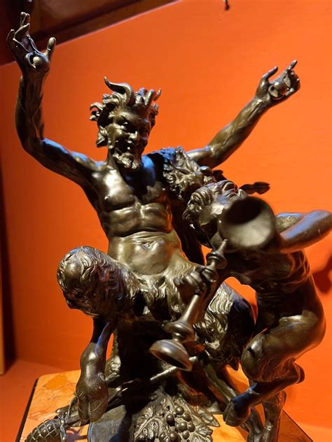 Unknown Bronze Figurative Nude Mythological Satyr Faun 19th Century