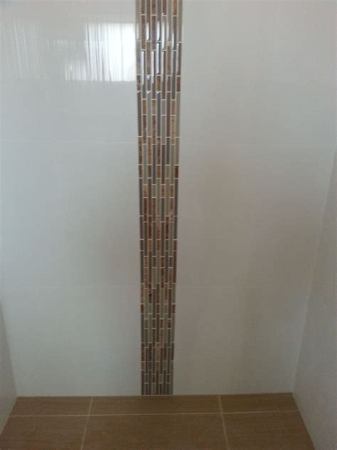 Mosaic Feature Strip In Shower Mosaic Feature Curtains Shower