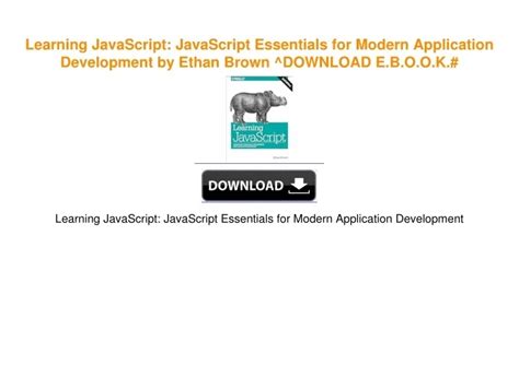 Ppt Learning Javascript Javascript Essentials For Modern Application