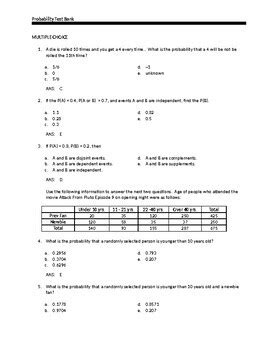 AP Statistics Probability AP Statistics By AP Statistics Question Banks