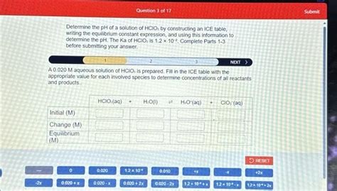 Solved Determine The Ph Of A Solution Of Hclo2 By