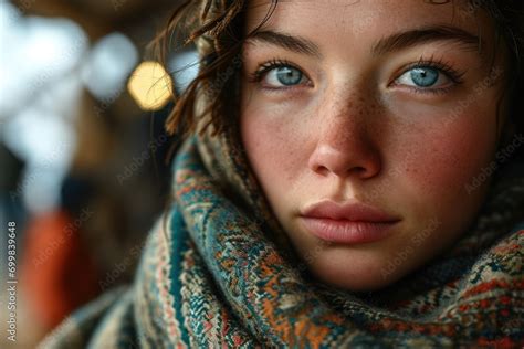 Russian Beautiful Young Girl Portrait Of A Young Woman Natural Beauty