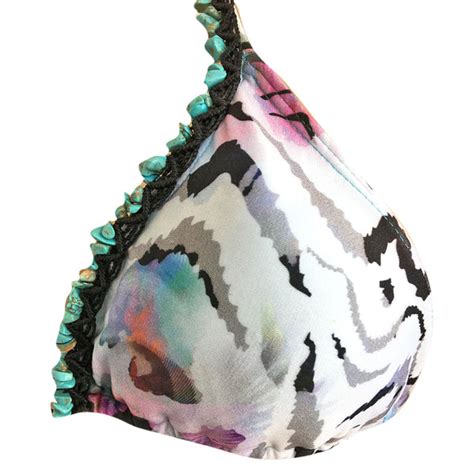 Jewel Tone Print And Turquoise Stone Bikini Zuzu Swim Brigitte