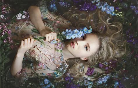 Wallpaper Girl Flowers Dress Rus Oksana Vedmedenko For Mobile And