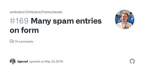 Many Spam Entries On Form · Issue 169 · Umbracoumbracoformsissues