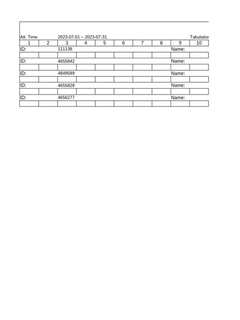 Attendance Report Pdf